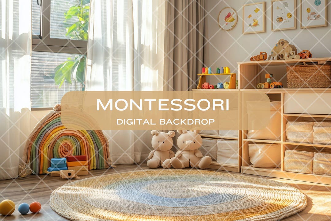 Montessori Digital Backdrop, Kids Digital Backdrop, Toddlers Digital ...
