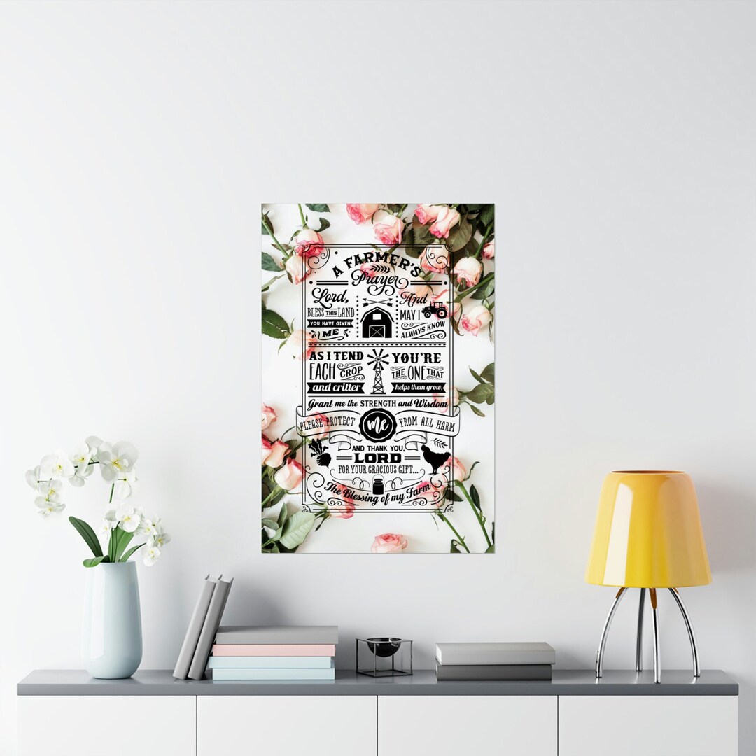 A Farmers Prayer Poster Farmhouse Poster Kitchen Poster - Etsy