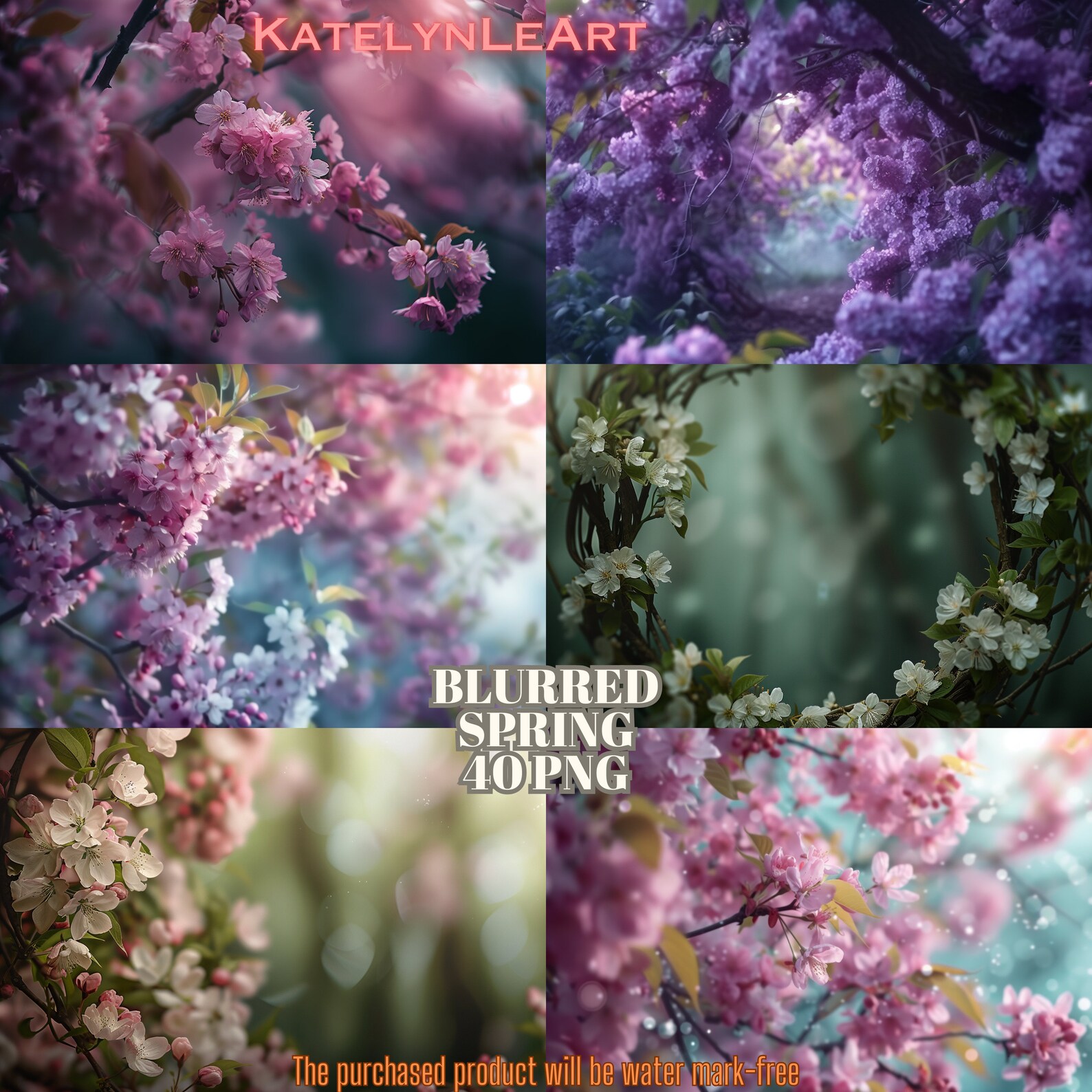 40 Blurred Spring Backdrops: Digital Portrait Editing Backgrounds With ...