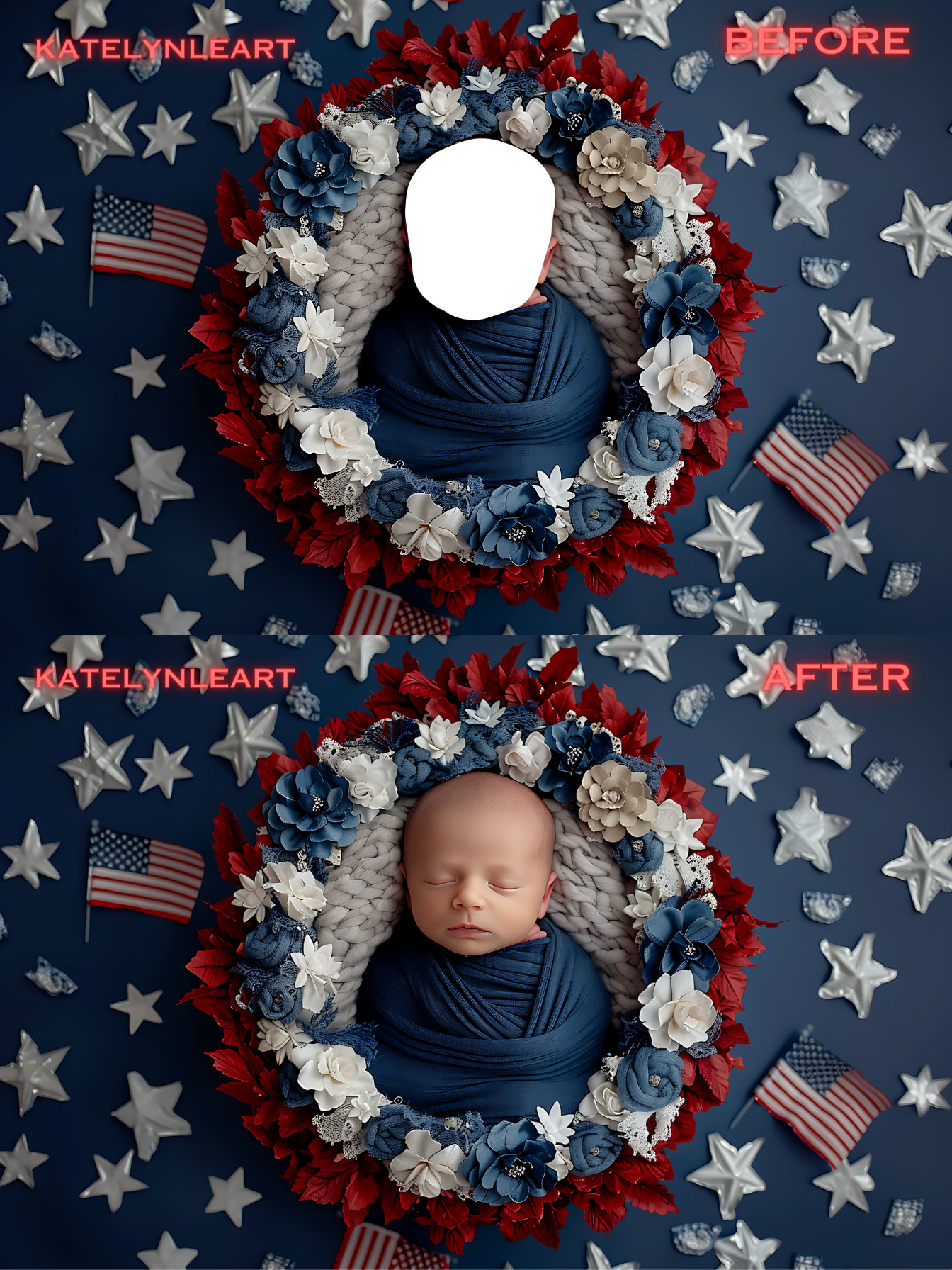 4th of July Digital Backdrops: Face Insert, Independence Day Photo ...