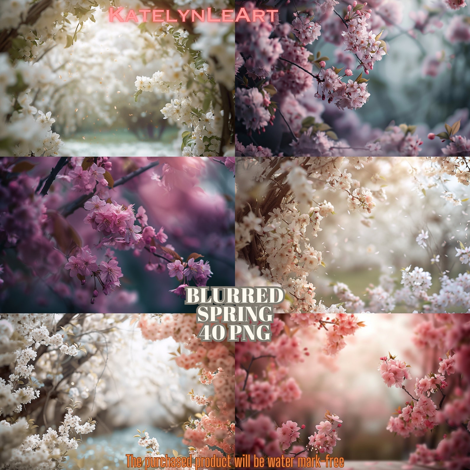 40 Blurred Spring Backdrops: Digital Portrait Editing Backgrounds With ...