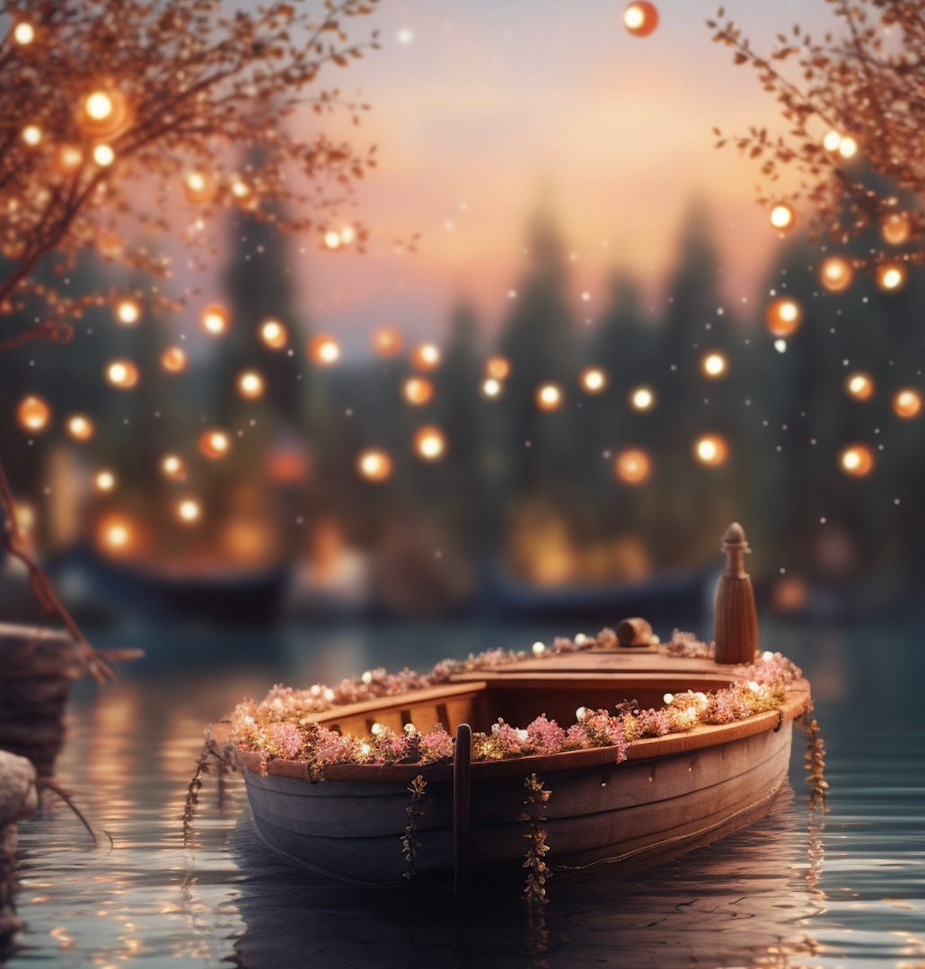 36 High-res Pngs: Romantic Boat Backdrops, Scenic Overlays, and Dreamy ...