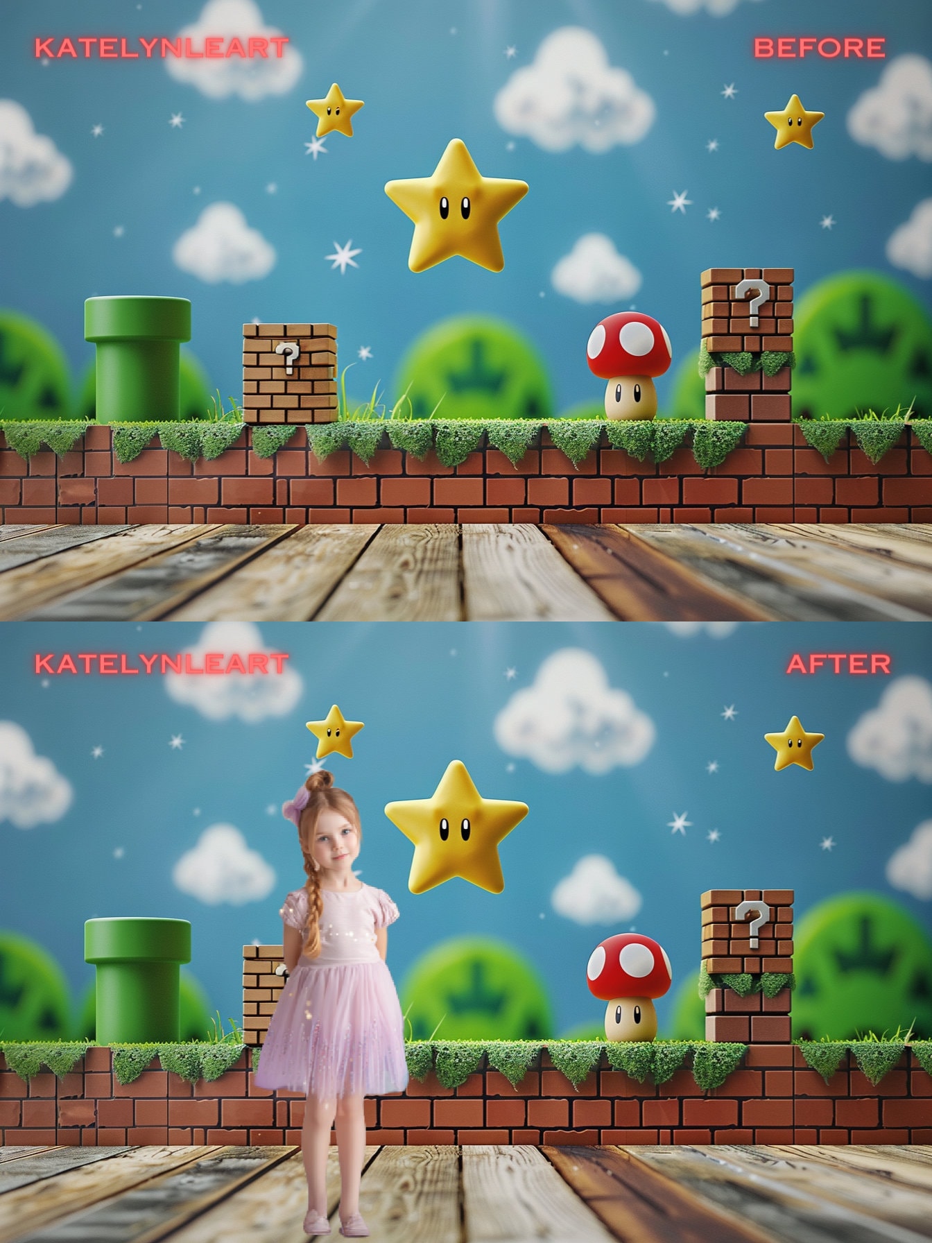 33 Super Mario Backdrop Digital Download Kids and Toddler Backdrops ...