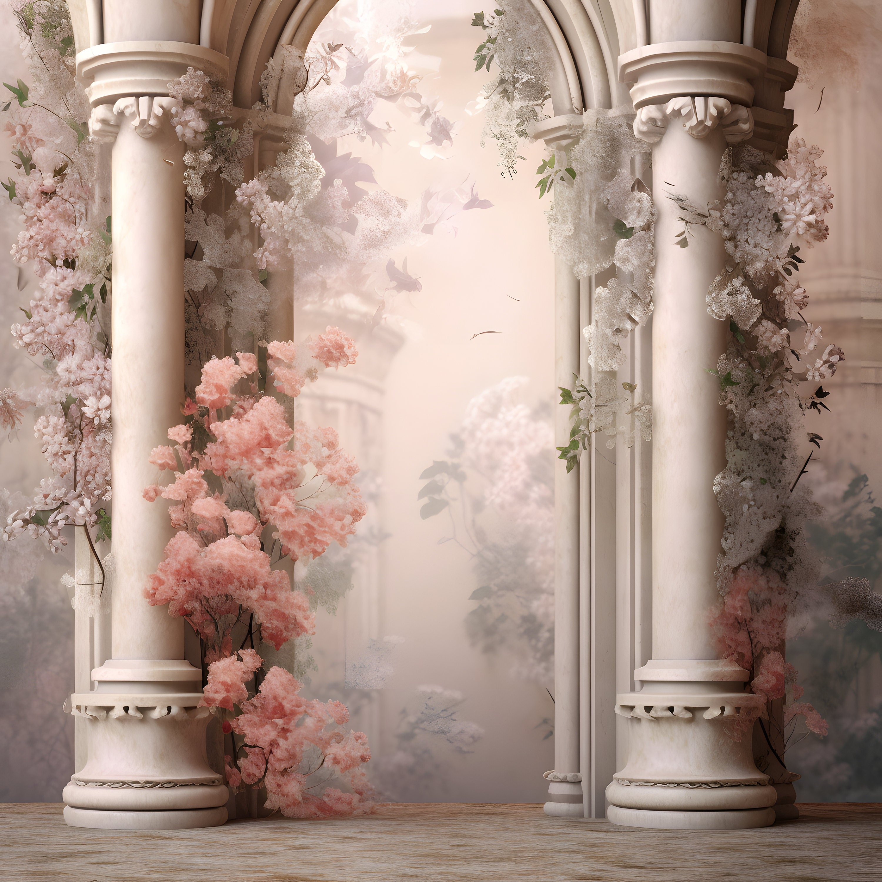 10 Pink Floral Maternity Digital Backdrops With Photoshop - Etsy