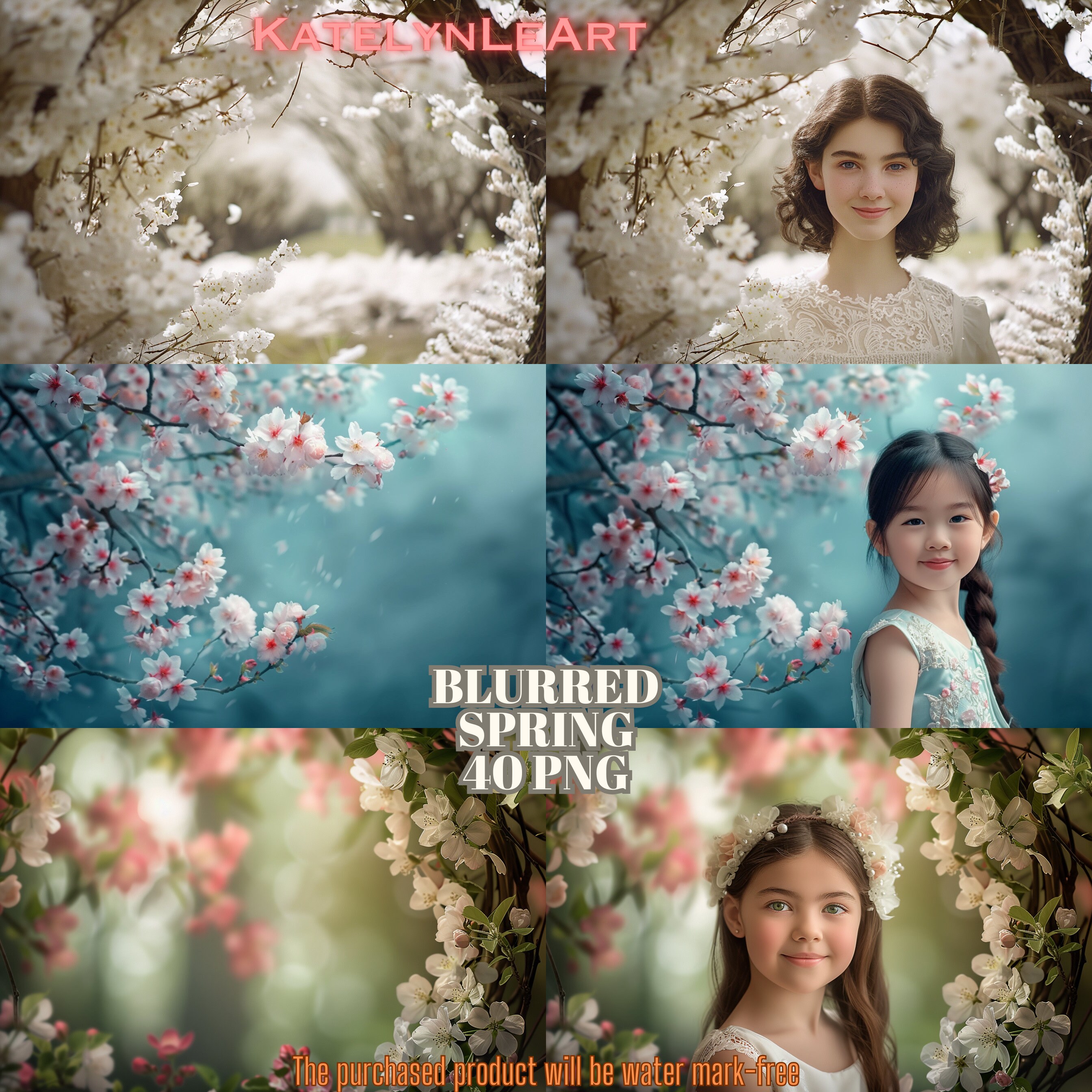 40 Blurred Spring Backdrops: Digital Portrait Editing Backgrounds With ...