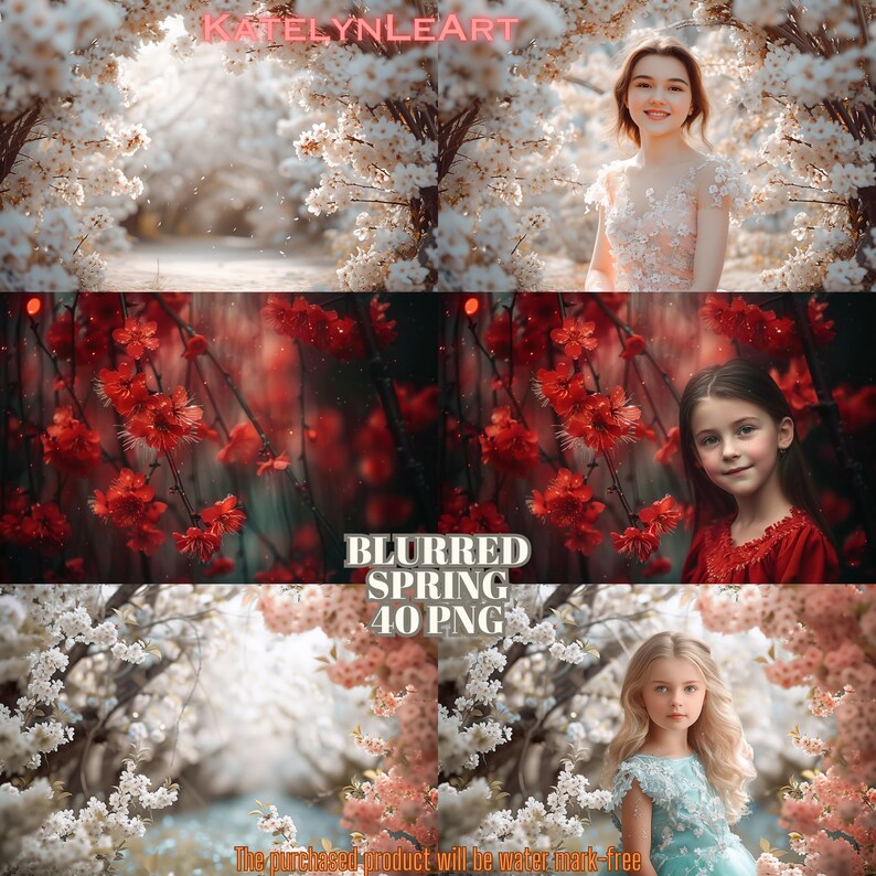 40 Blurred Spring Backdrops: Digital Portrait Editing Backgrounds With ...