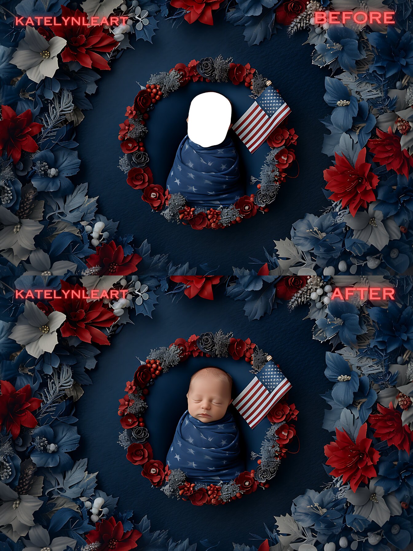4th of July Digital Backdrops: Face Insert, Independence Day Photo ...