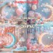 Pink Stars Moon Digital Backdrop, Baby Birthday, Photoshoot (digital ...