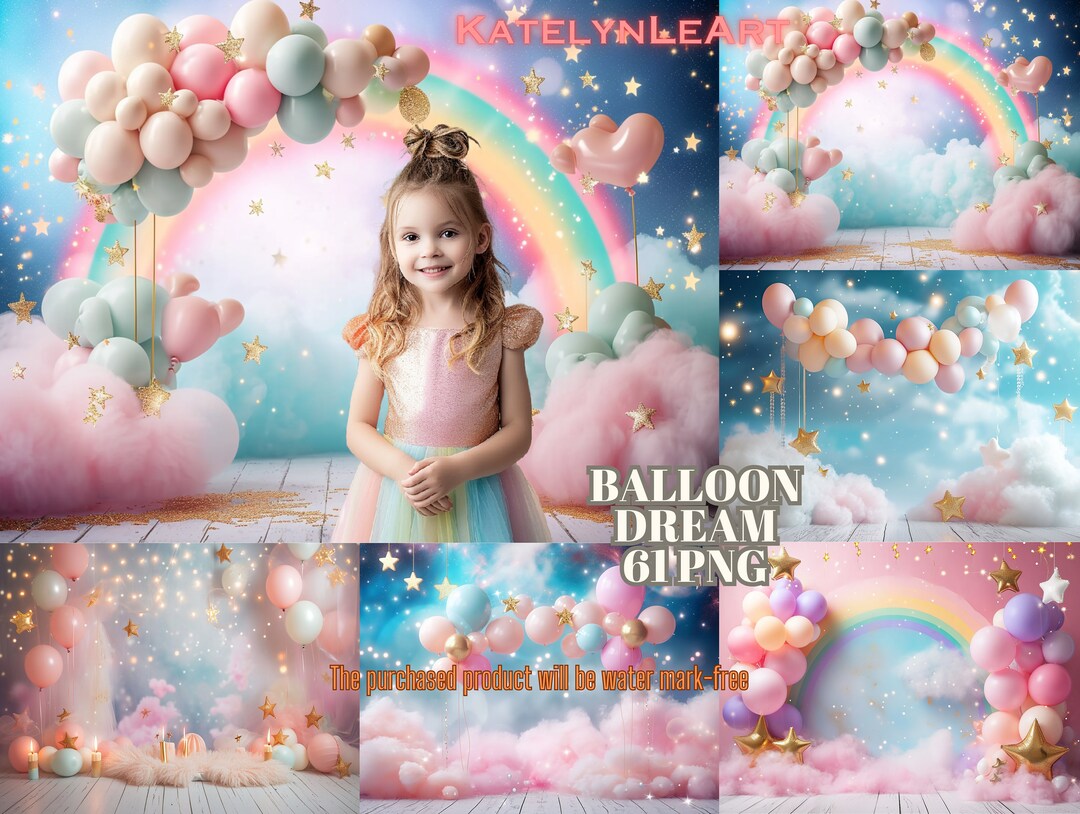 Celebrate in Color: 61 Rainbow Dream Cake Smash Backdrops for Baby's ...