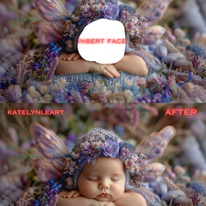 6 Newborn Floral Digital Backdrops for Baby Girl Photography - Face ...