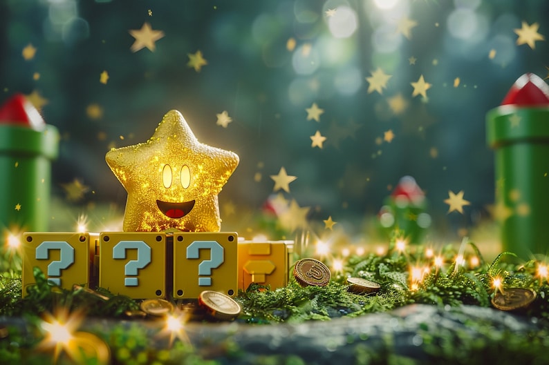 33 Super Mario Backdrop | Digital Download | Kids and Toddler Backdrops ...