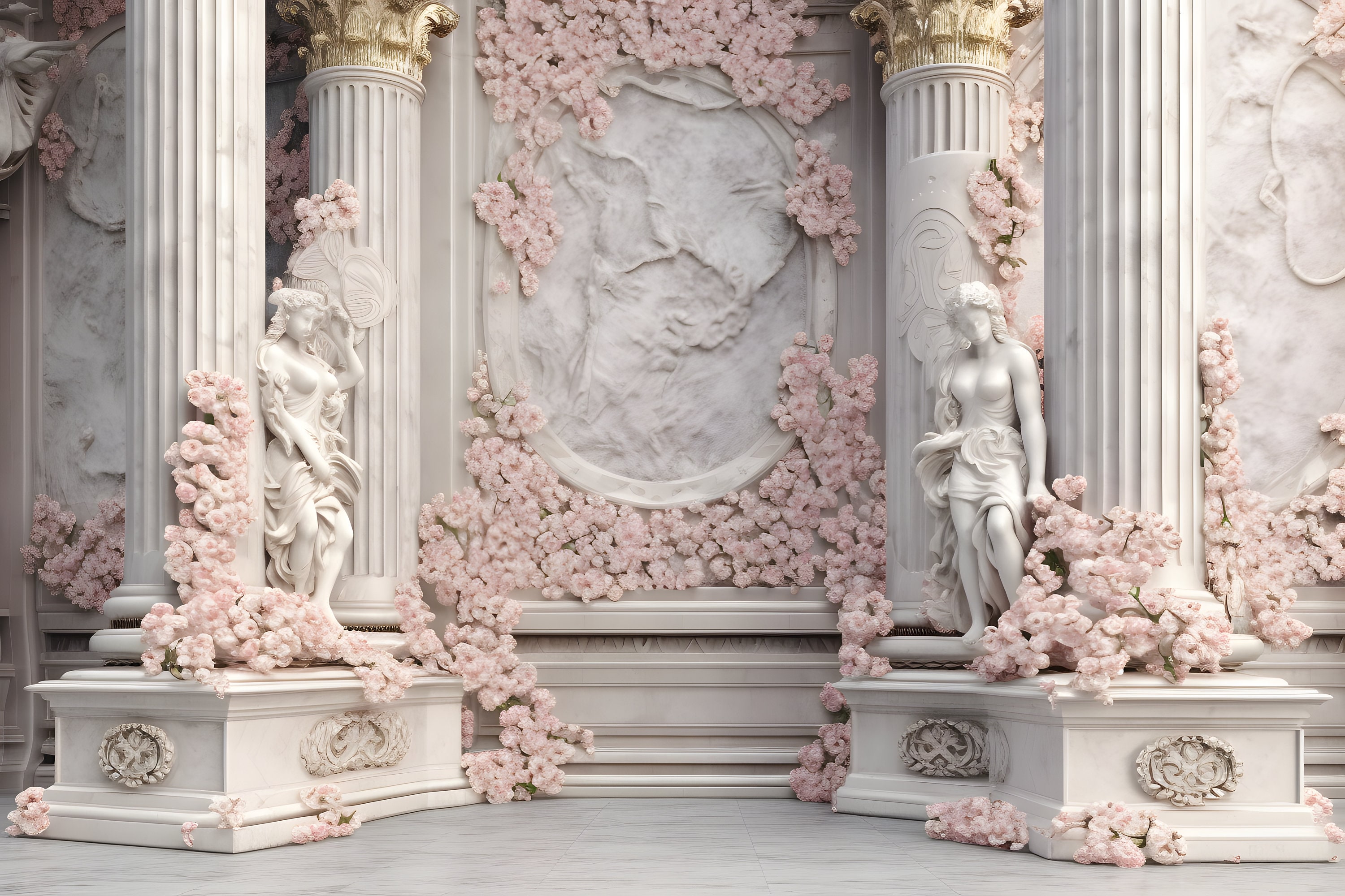 10 Pink Floral Maternity Digital Backdrops With Photoshop Overlays - Etsy