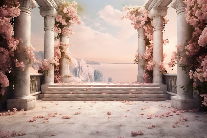 10 Pink Floral Maternity Digital Backdrops With Photoshop - Etsy