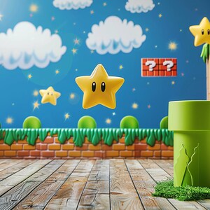 33 Super Mario Backdrop | Digital Download | Kids and Toddler Backdrops ...