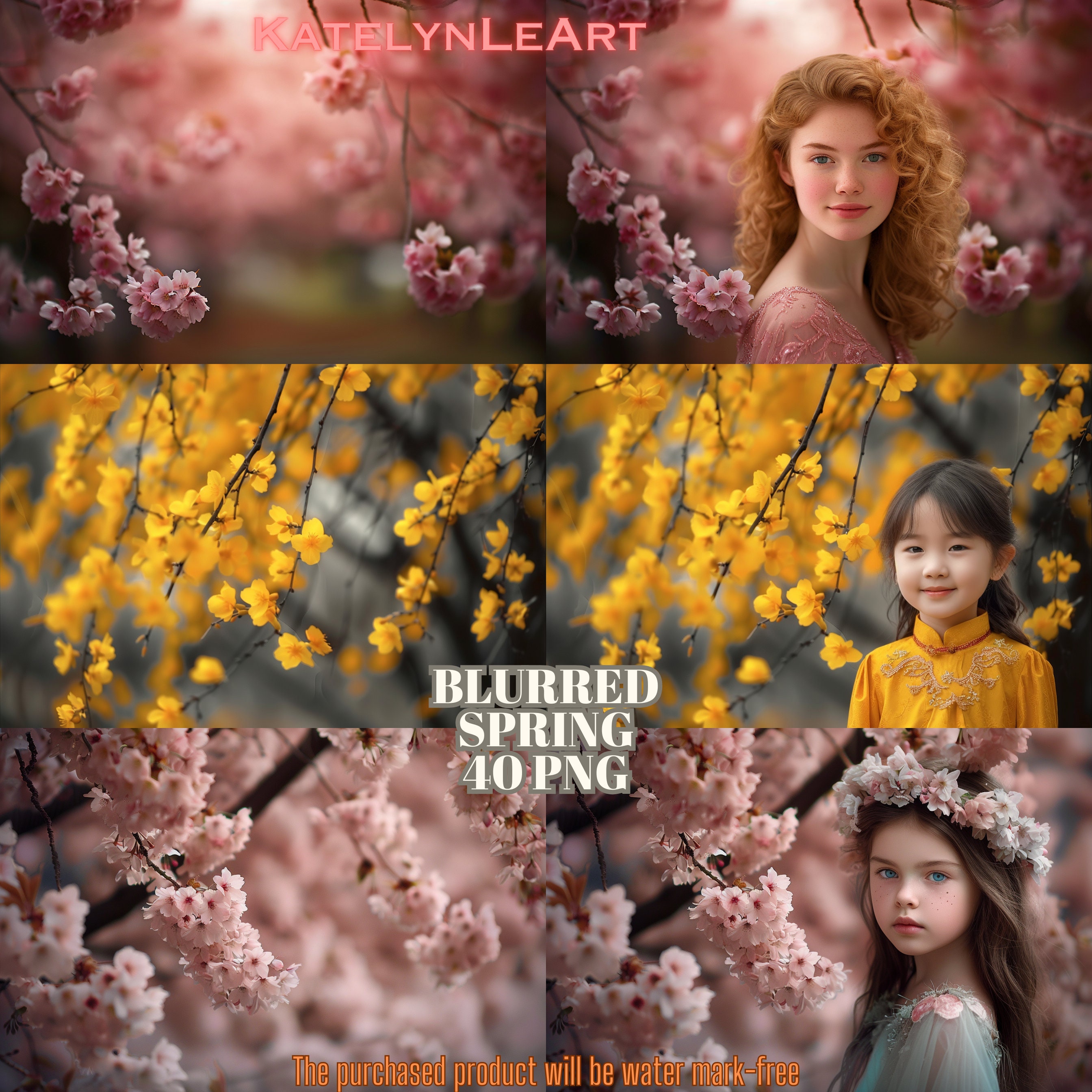 40 Blurred Spring Backdrops: Digital Portrait Editing Backgrounds With ...