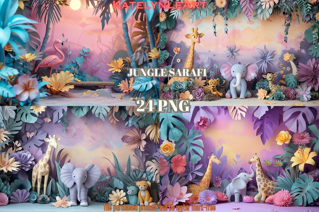 Explore Creativity: Jungle Safari & Child Photo Backdrops, Photoshop ...