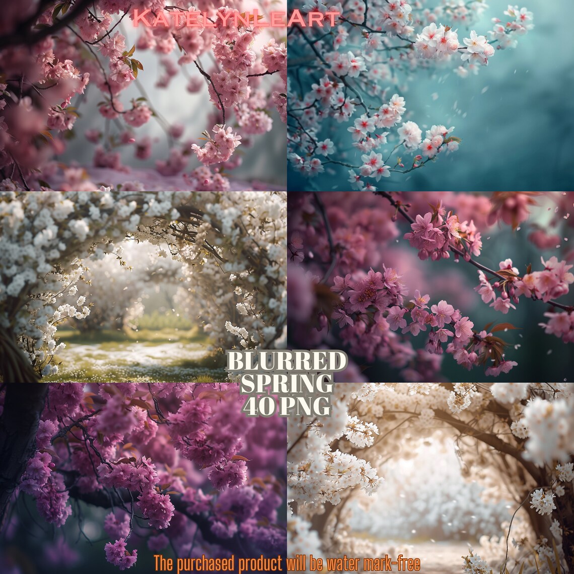 40 Blurred Spring Backdrops: Digital Portrait Editing Backgrounds With ...