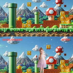 33 Super Mario Backdrop | Digital Download | Kids and Toddler Backdrops ...