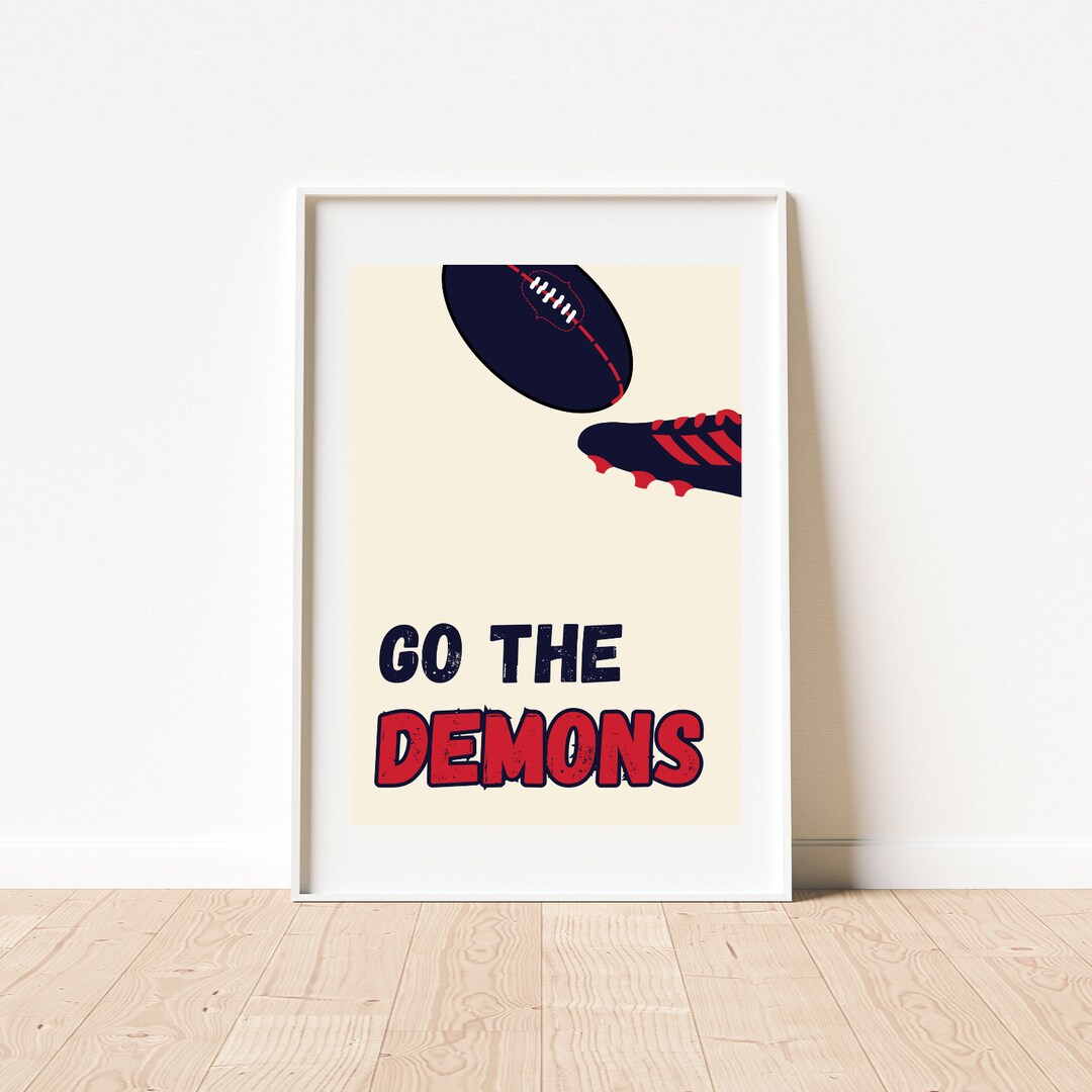 Melbourne Demons Print - Digital Download Instant Art - Bedroom ...