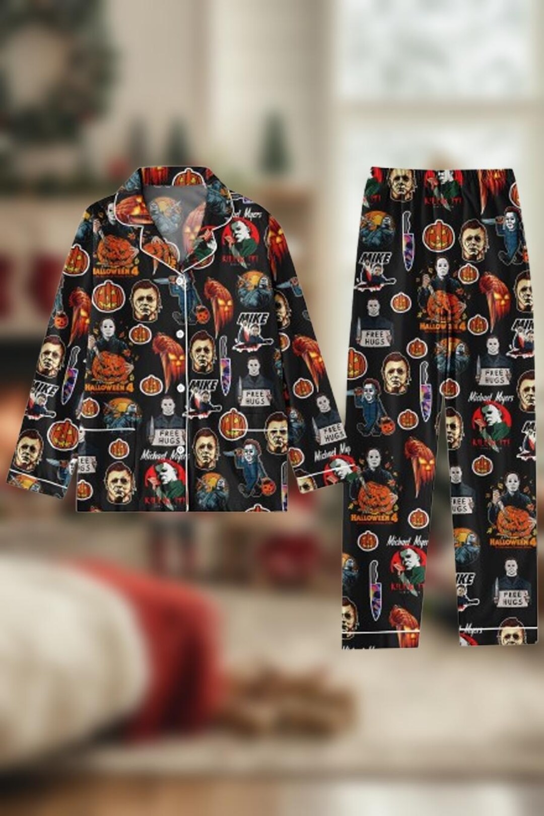 Michael Myers Halloween Pajamas, Halloween Horror Pajamas Set ...