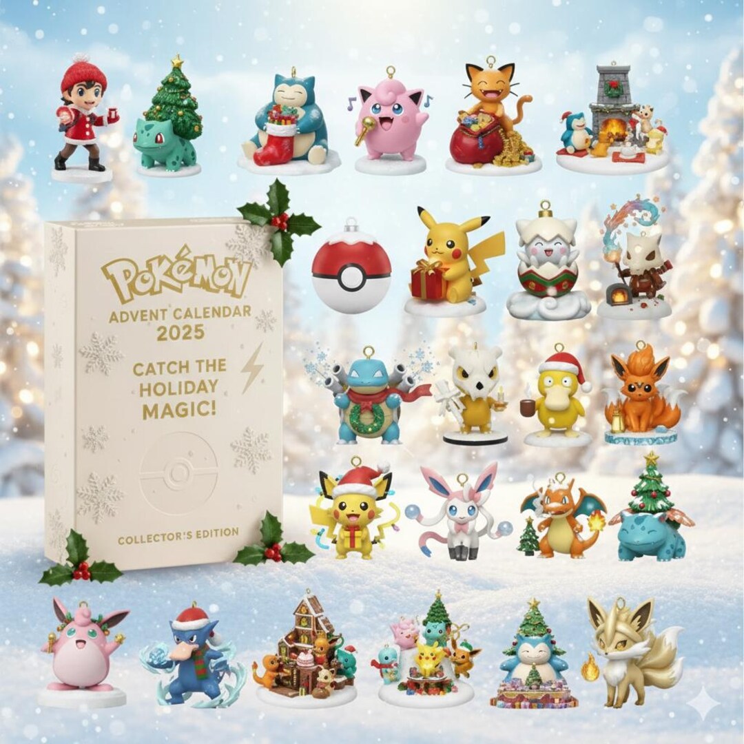 P0kemon Advent Calendar 2025, Christmas Countdown Gift, Holiday Pokemon ...