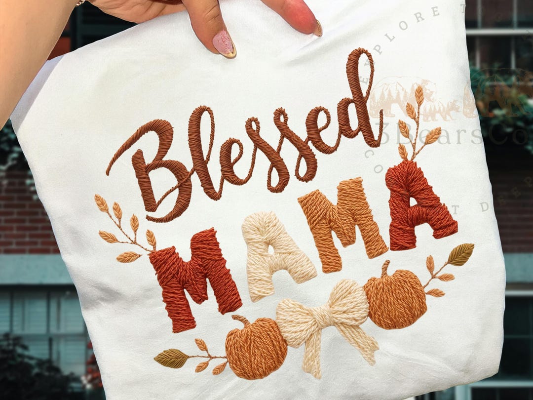 Blessed Mama PNG Faux Yarn Sublimation Design (digital Download) - Etsy