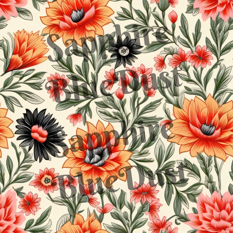 Embroidery Seamless Patterns - Etsy