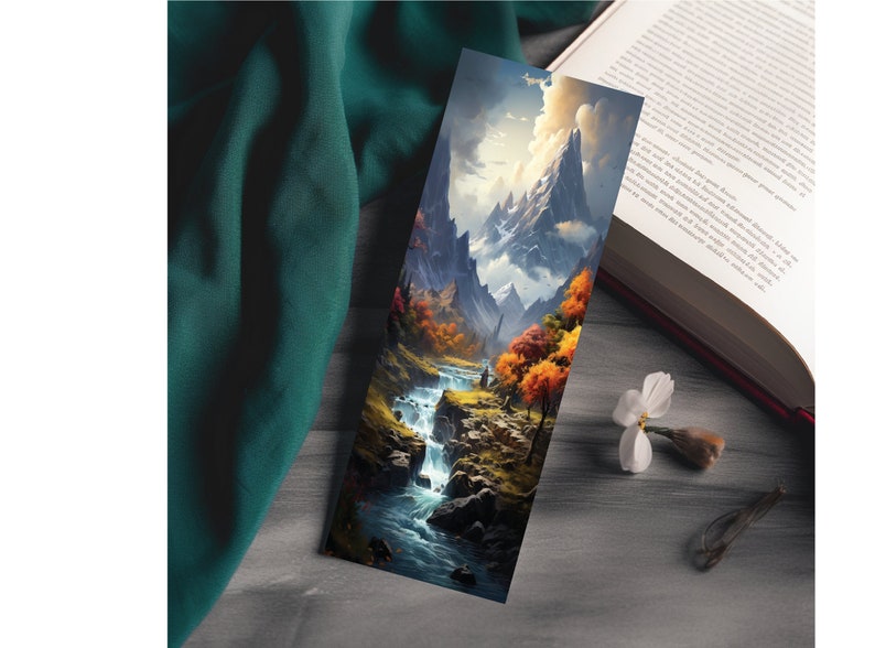Scenic Mountain Bookmark Set: Printable Nature Bookmarks (digital ...