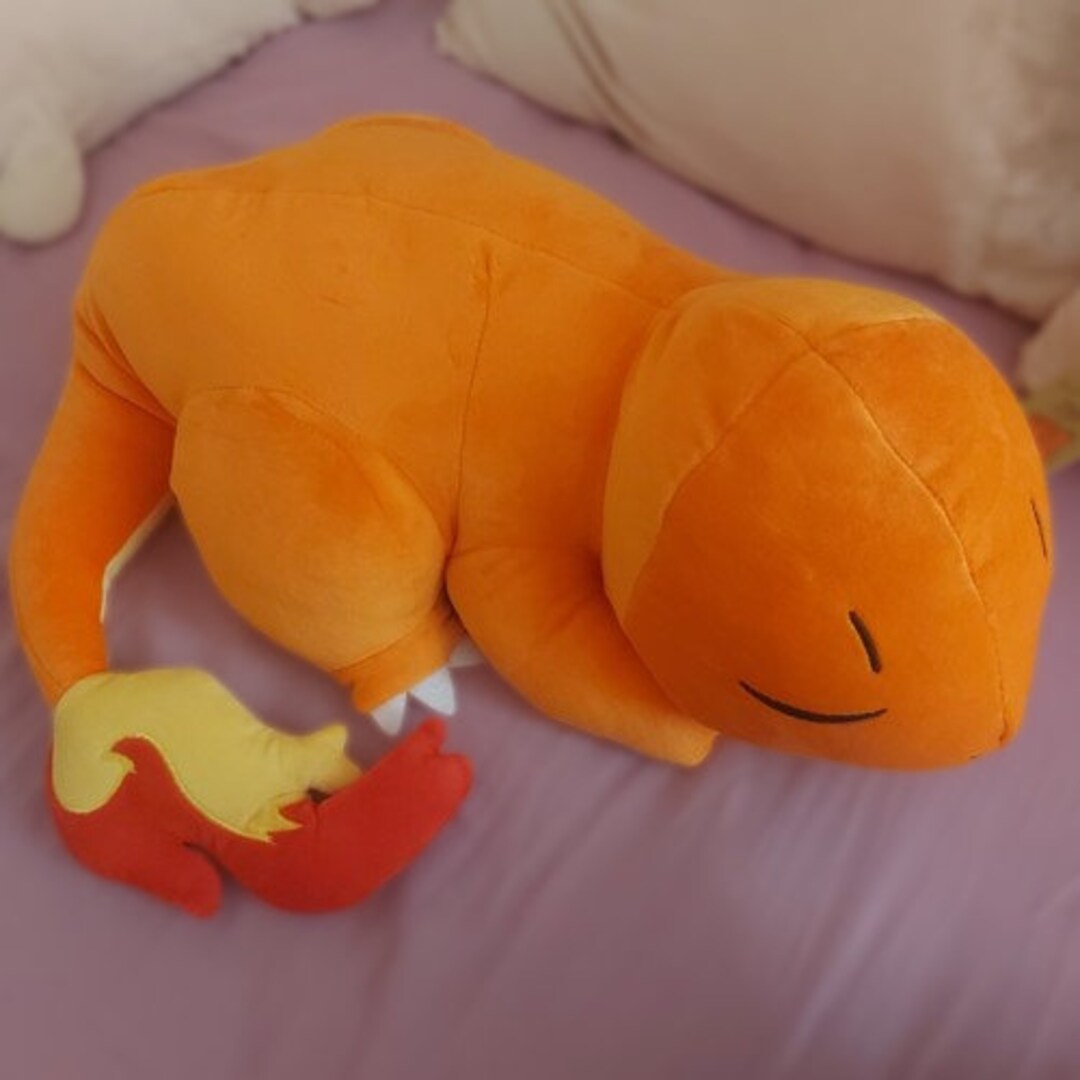 Original TOMY Sleep Charmander Plush 55cm Soft Pokemon - Etsy