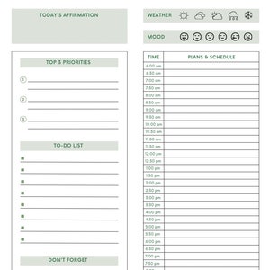 Daily Personal Planner - Etsy