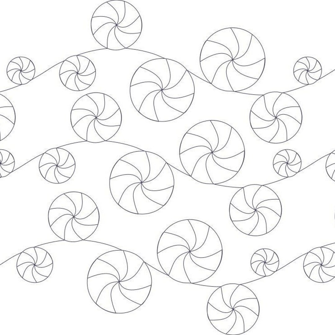 Peppermint Candies Pantograph for Machine Quilting or Embroidery - Etsy
