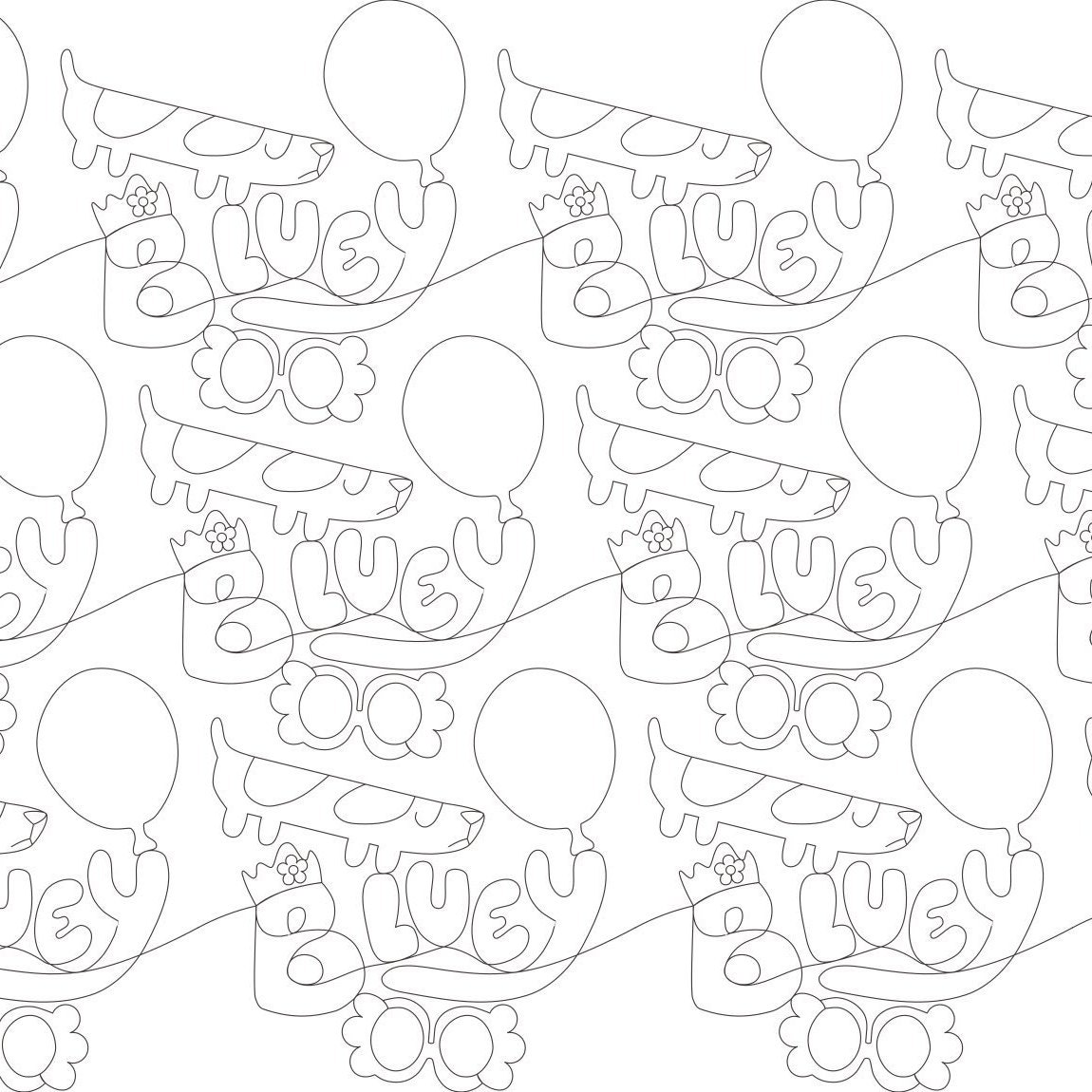 Blue Dog Logo Edge to Edge Digital Pantograph for Computerized Longarm ...