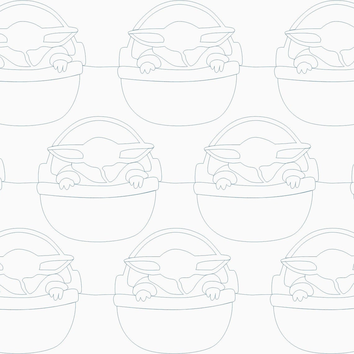 Baby Alien Edge to Edge Pantograph for Computerized Longarm Quilting - Etsy