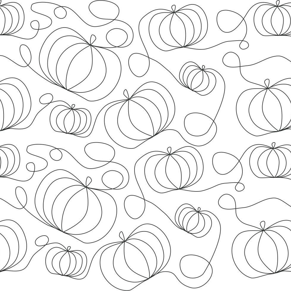 Pumpkin Patch Edge to Edge Digital Pantograph for Long Arm Quilting - Etsy