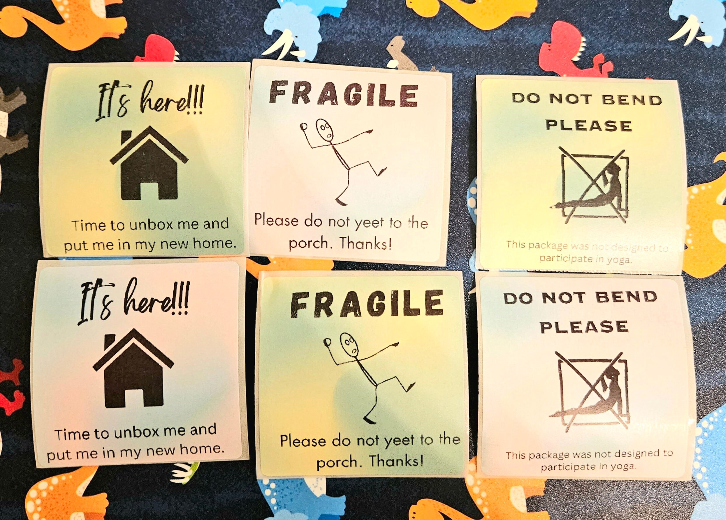 Funny Package Labels Stickers - Set of 10 - Etsy