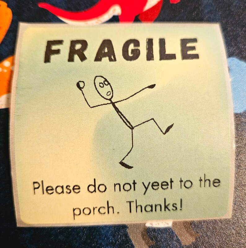 Funny Package Labels Stickers - Set of 10 - Etsy