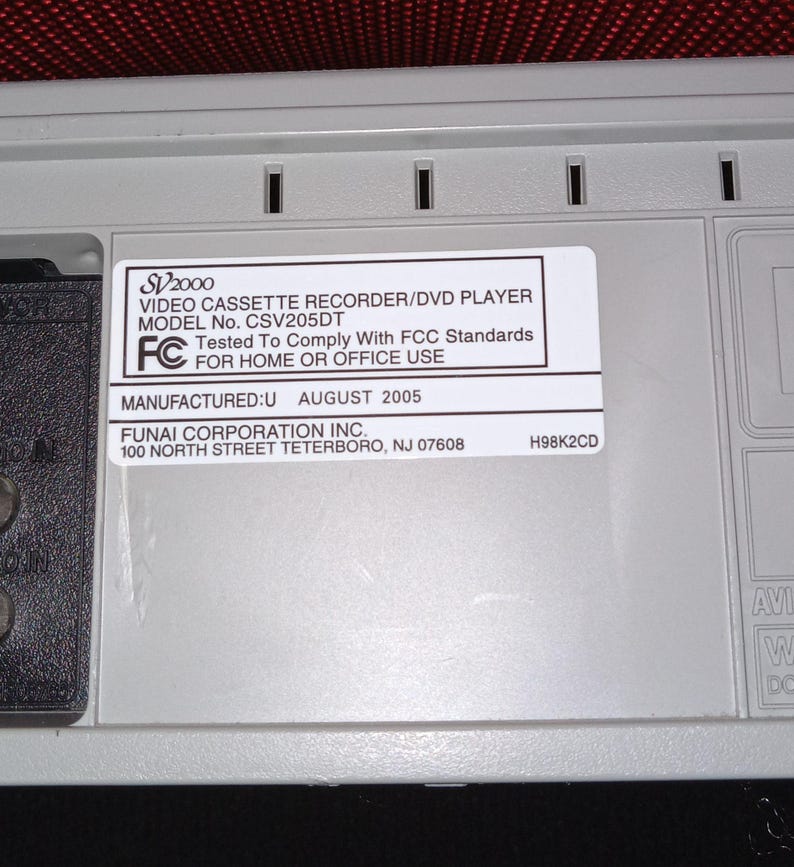 SV2000 CSV205DT Vhs Recorder/dvd Player VCR Combo W/ Remote - Etsy