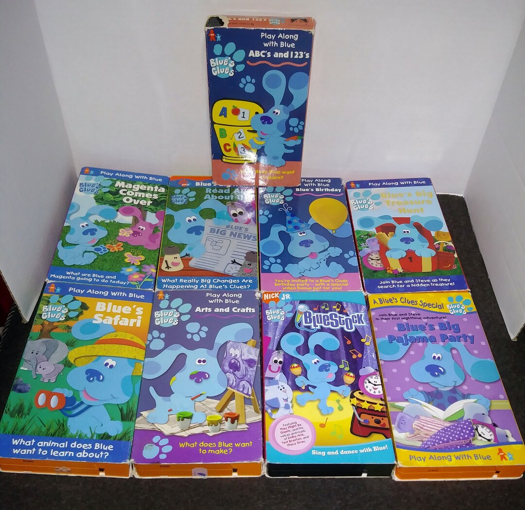 Vintage Lot of 9 Blue's Clues VHS Tapes TESTED - Etsy