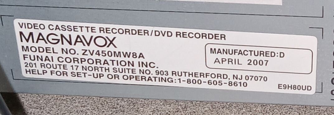 Vintage Magnavox Zv450mw8a VHS and DVD Combo Recorder Dubbing Remote ...
