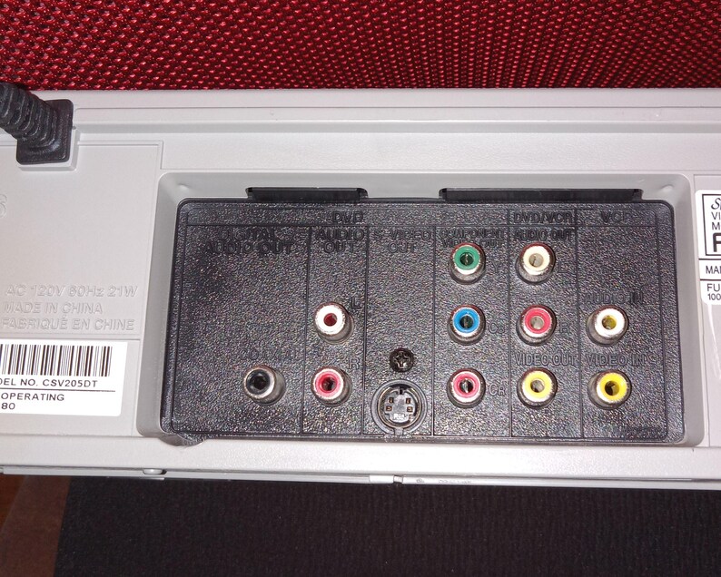 SV2000 CSV205DT Vhs Recorder/dvd Player VCR Combo W/ Remote - Etsy