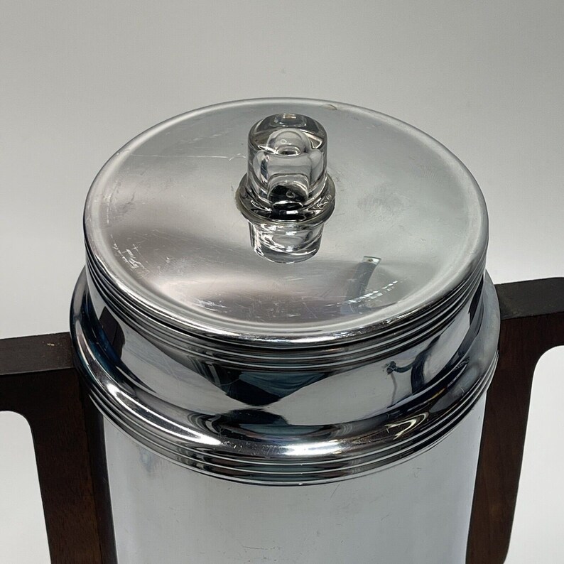 Vintage Mid Century Art Deco Chrome Coffee Percolator W/ Wood - Etsy