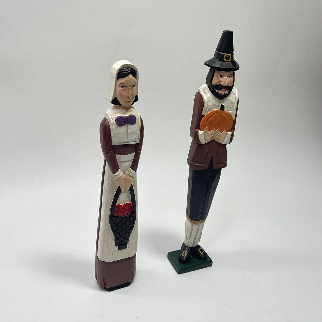 Hand-carved Wood Pilgrim Figurine Thanksgiving Day Theme Gift - Etsy