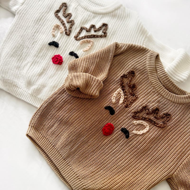 Reindeer Sweater - Etsy