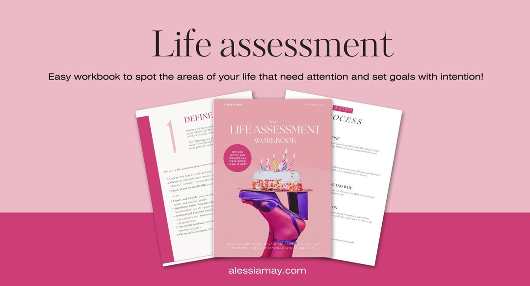 Life Assessment Workbook - Self Coaching Book. Wheel of Life Template ...