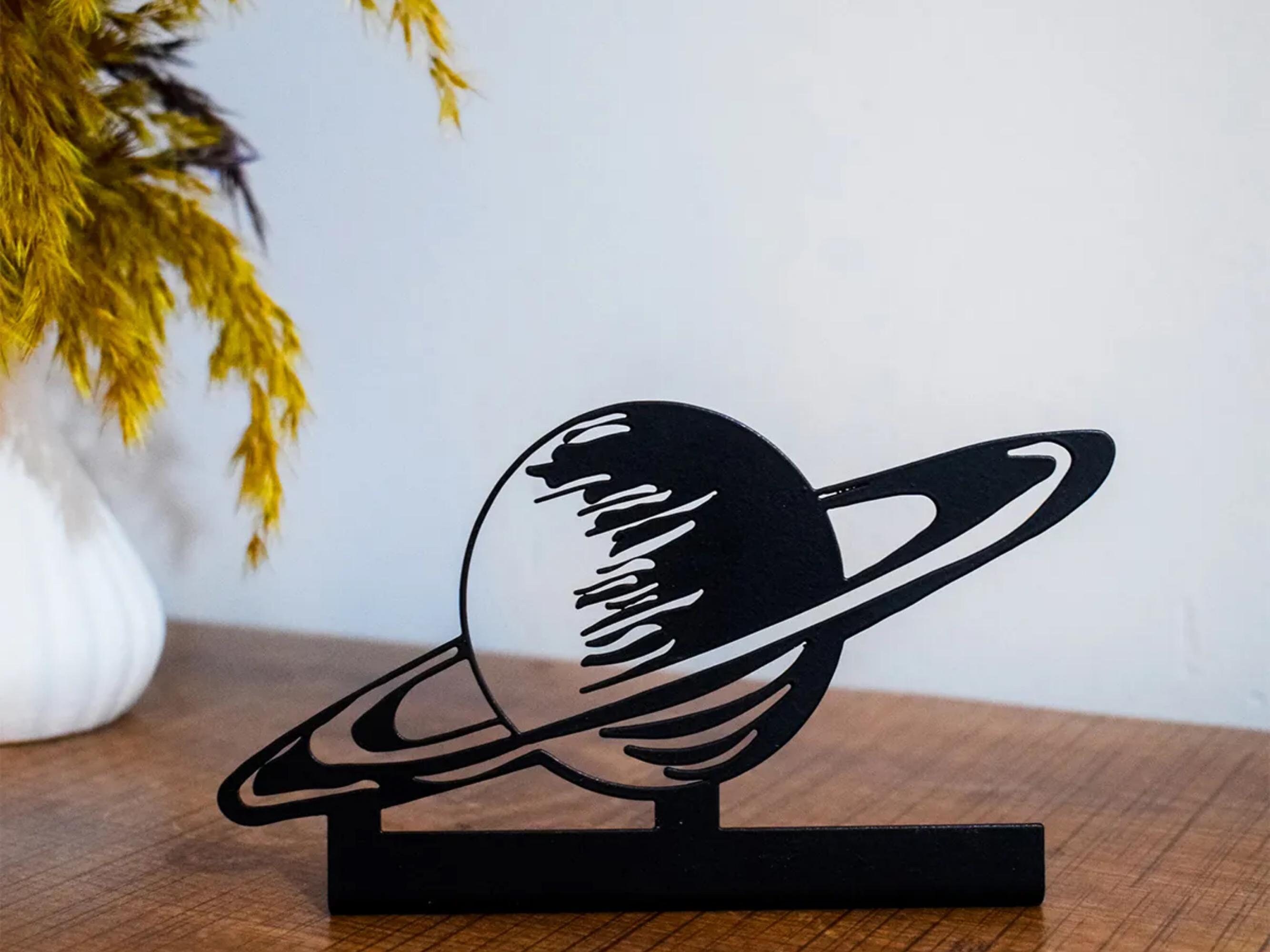 3D Printed Decorative Saturn Gift Gift for Astronomy Lover Modern Space ...