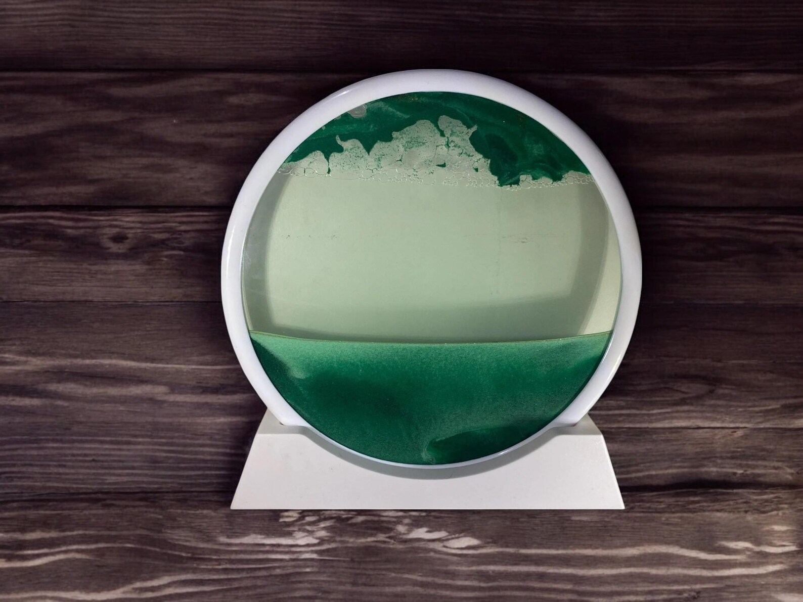 Green Moving Sand Art Hourglass - 3D Sandscape Painting With Metal ...