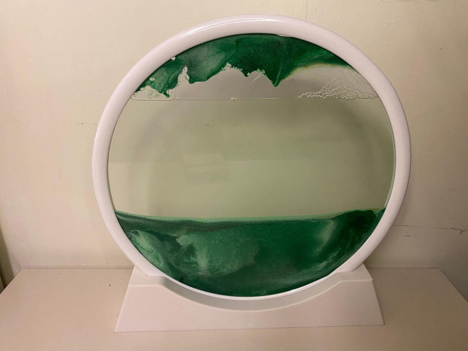 Green Moving Sand Art Hourglass - 3D Sandscape Painting With Metal ...
