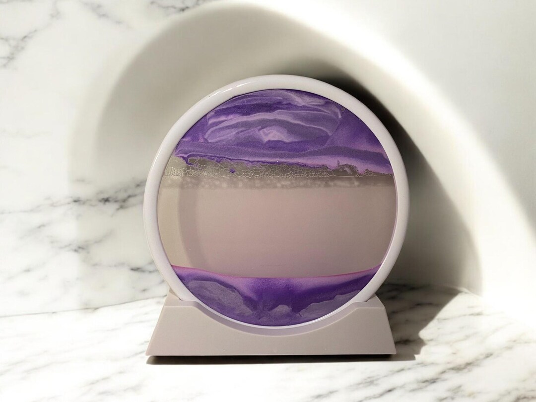 Purple Moving Sand Art Hourglass - 3D Sandscape Painting With Metal ...