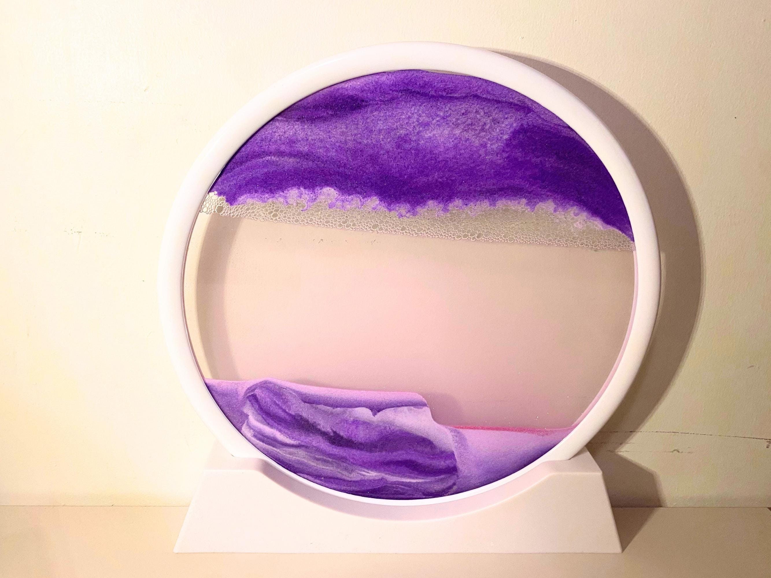 Purple Moving Sand Art Hourglass - 3D Sandscape Painting With Metal ...