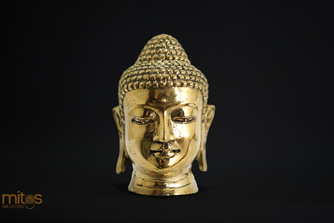 Buddha Head Statue, Holiday Gift, Buddha Decor, Buddhis Art, Smiling ...